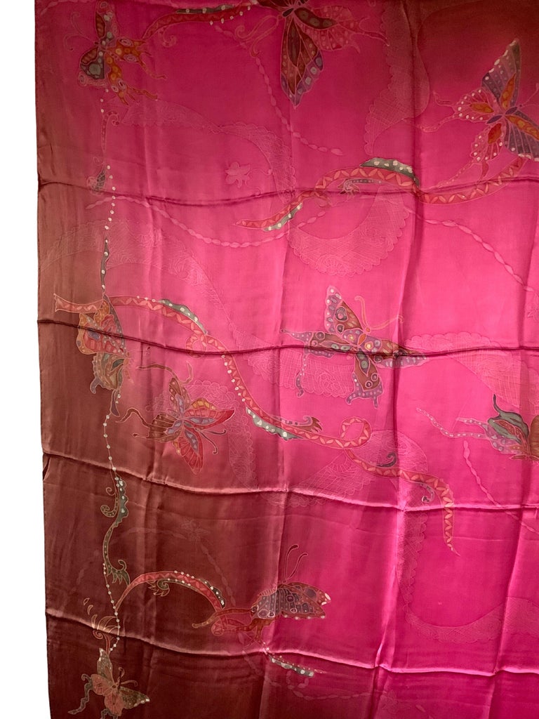 Hand-Crafted Silk Textile with Stunning Detailing For Sale at 1stDibs
