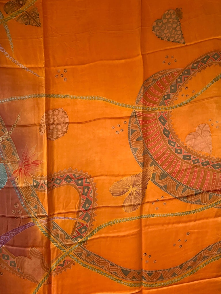 Hand-Crafted Silk Textile with Stunning Detailing For Sale at 1stDibs