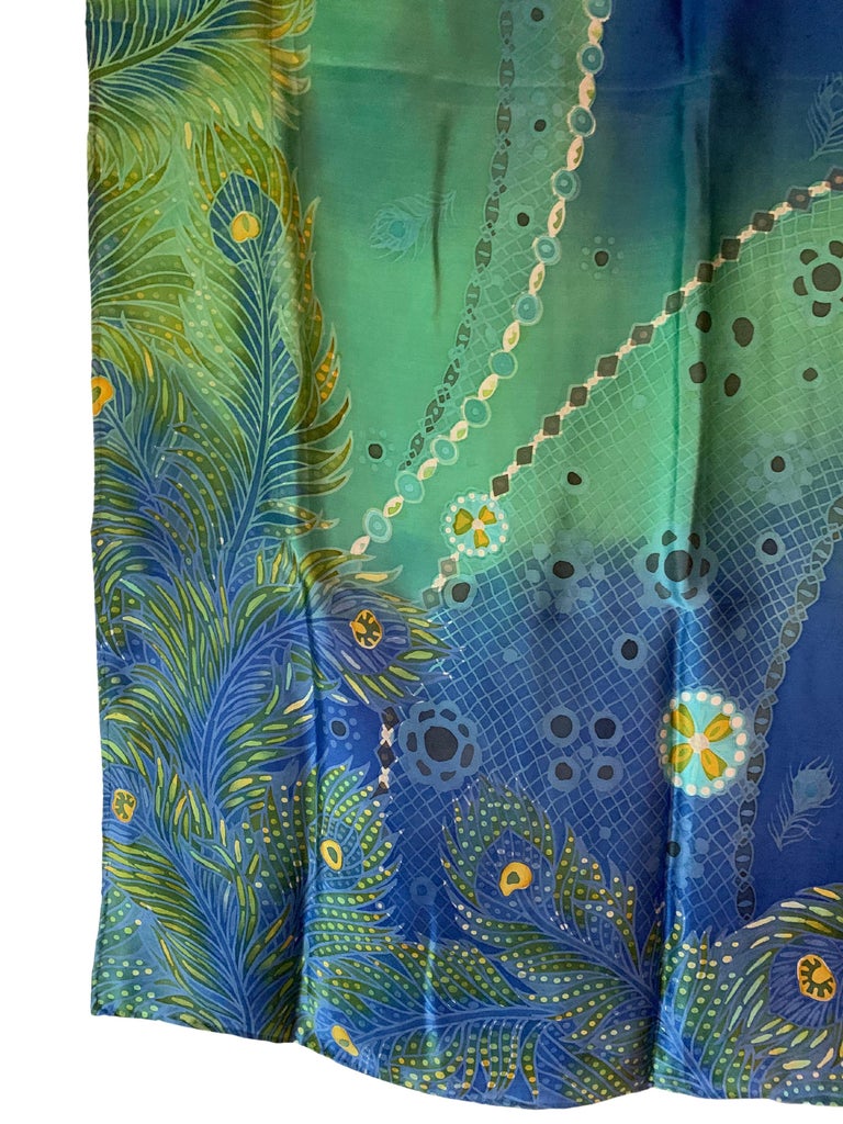 Hand-Crafted Silk Textile with Stunning Detailing For Sale at 1stDibs