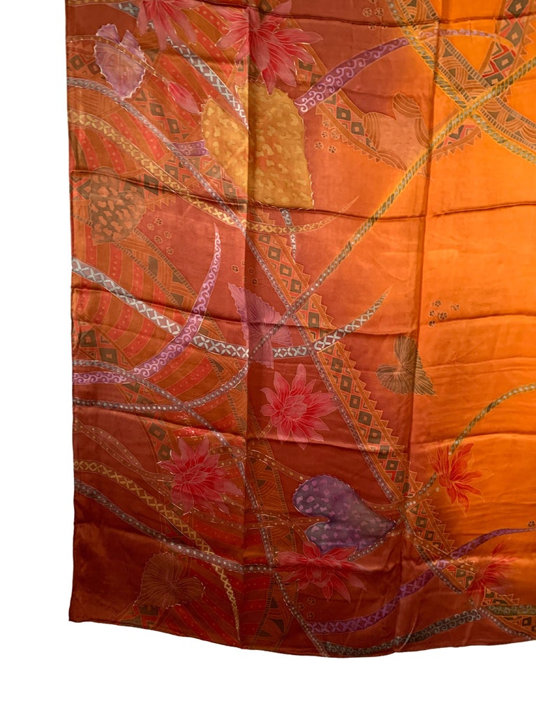 Hand-Crafted Silk Textile with Stunning Detailing For Sale at 1stDibs