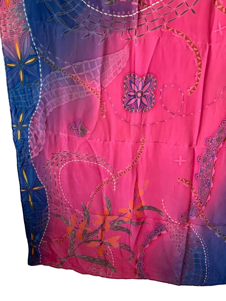 Hand-Crafted Silk Textile with Stunning Detailing For Sale at 1stDibs