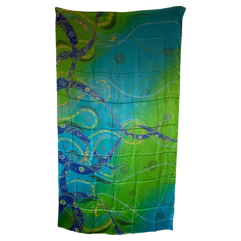 Hand-Crafted Silk Textile with Stunning Detailing For Sale at 1stDibs