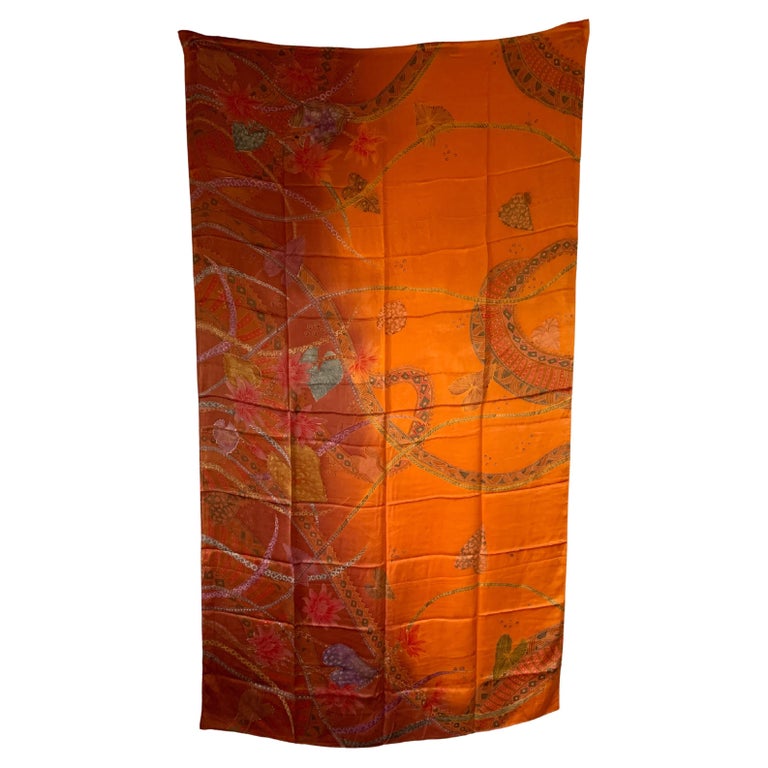 Hand-Crafted Silk Textile with Stunning Detailing For Sale at 1stDibs