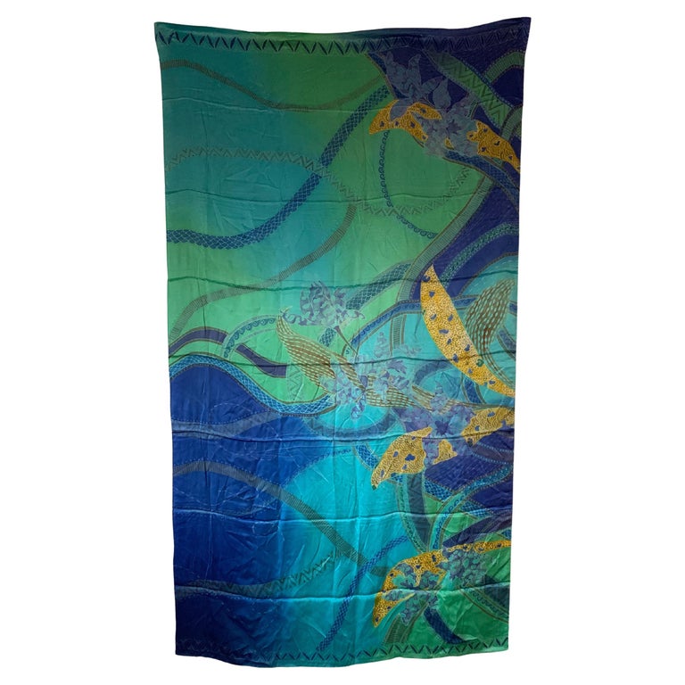 Hand-Crafted Silk Textile with Stunning Detailing For Sale at 1stDibs