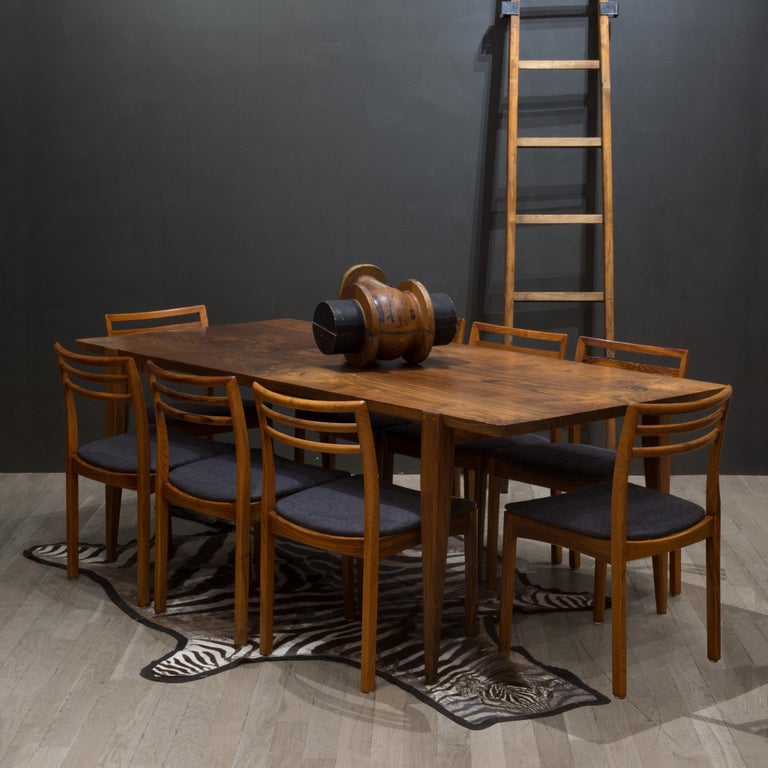 Hand Crafted Solid Black Walnut Dining Table C.2018 For Sale at 1stDibs