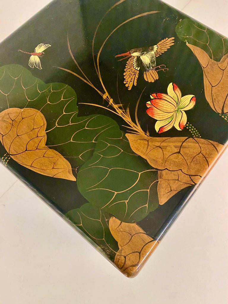 Hand Decorated Cube Table by Maitland-Smith at 1stDibs