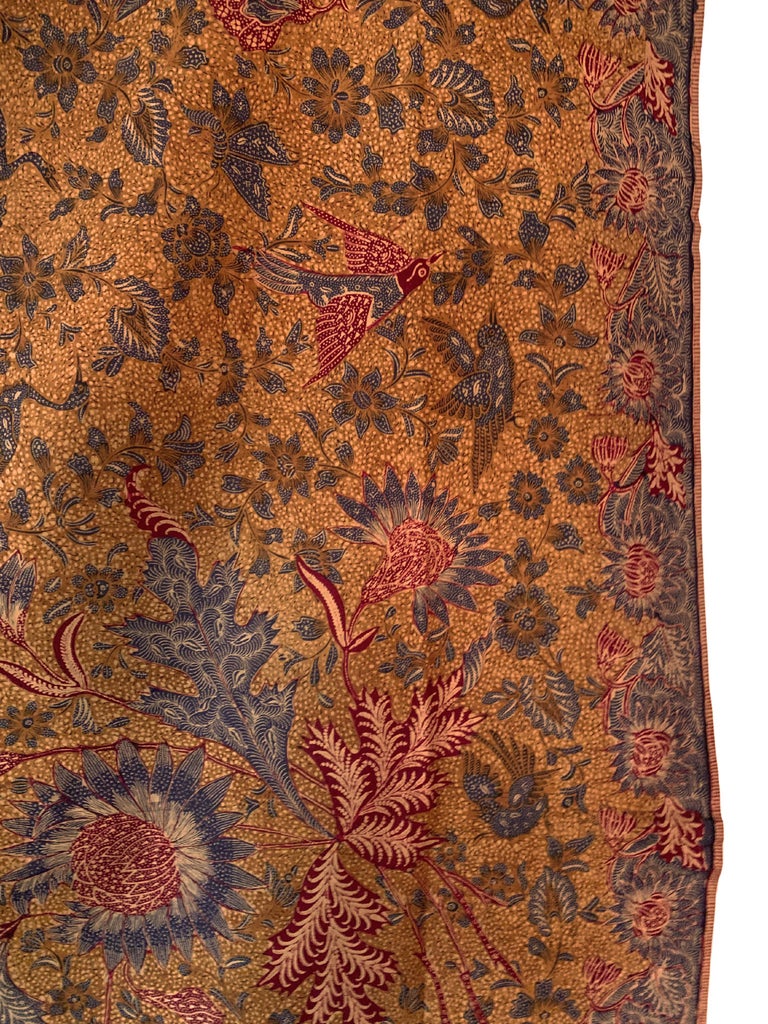 Hand-Drawn Batik Textile, from Java Indonesia For Sale at 1stDibs