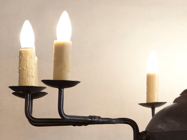 Hand-Forged Custom Iron "Mercer" Chandelier with Nine Lights For Sale ...