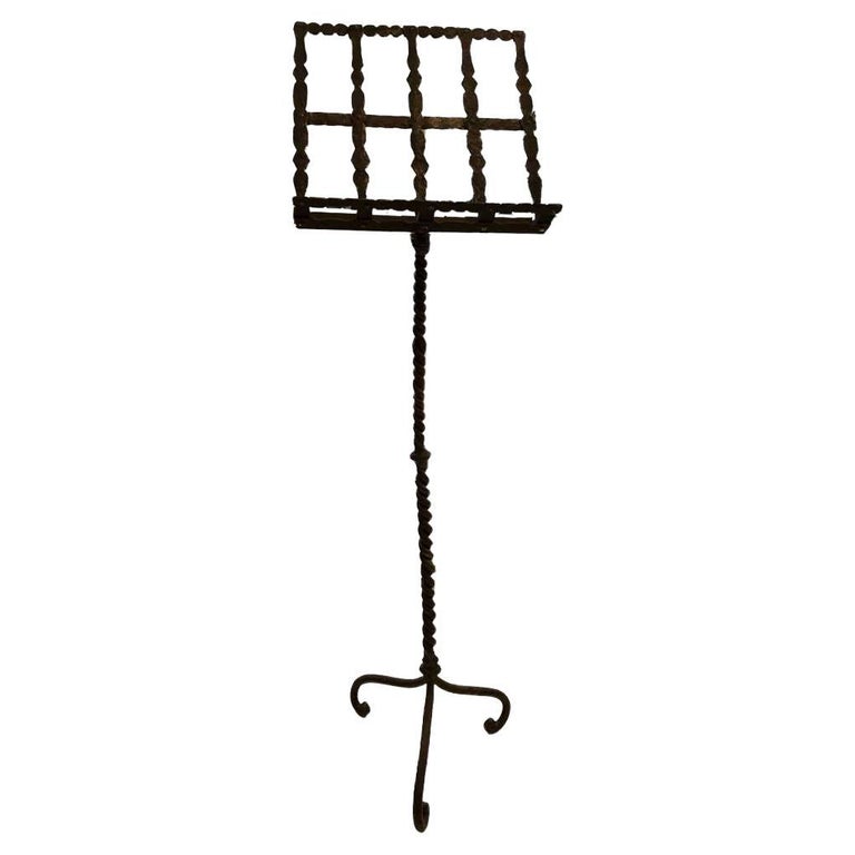 Hand Forged Iron Bookstand, 18th Century For Sale at 1stDibs