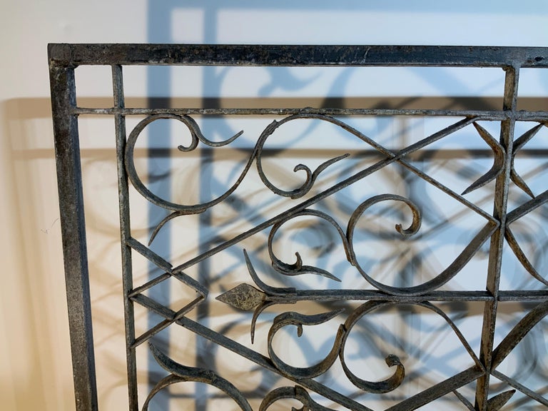 Hand Forged Iron Fireplace Screen at 1stDibs