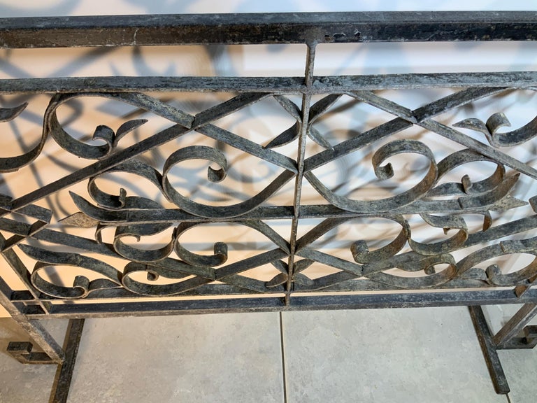 Hand Forged Iron Fireplace Screen at 1stDibs
