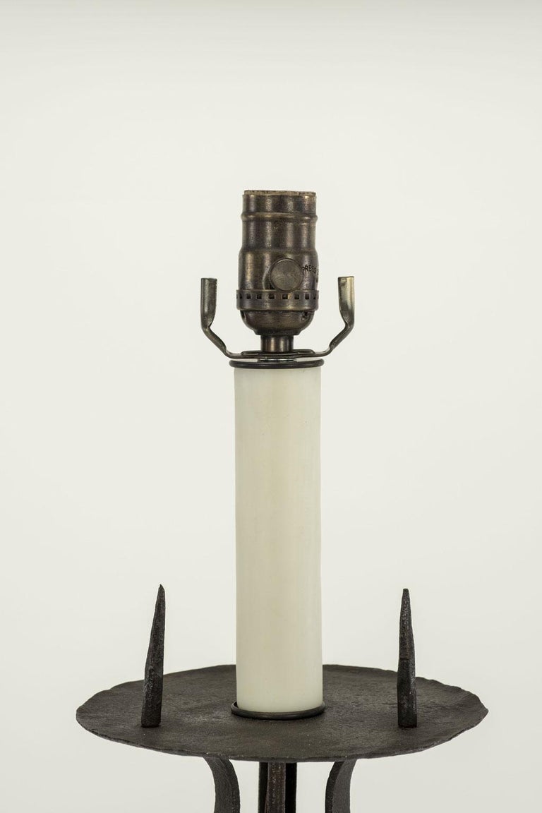 Hand-Forged Iron Floor Lamp For Sale at 1stDibs