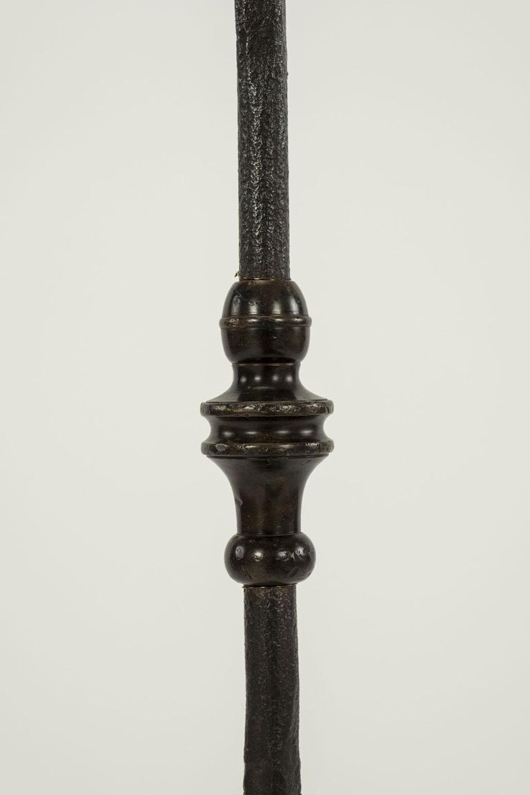 Hand-Forged Iron Floor Lamp For Sale at 1stDibs