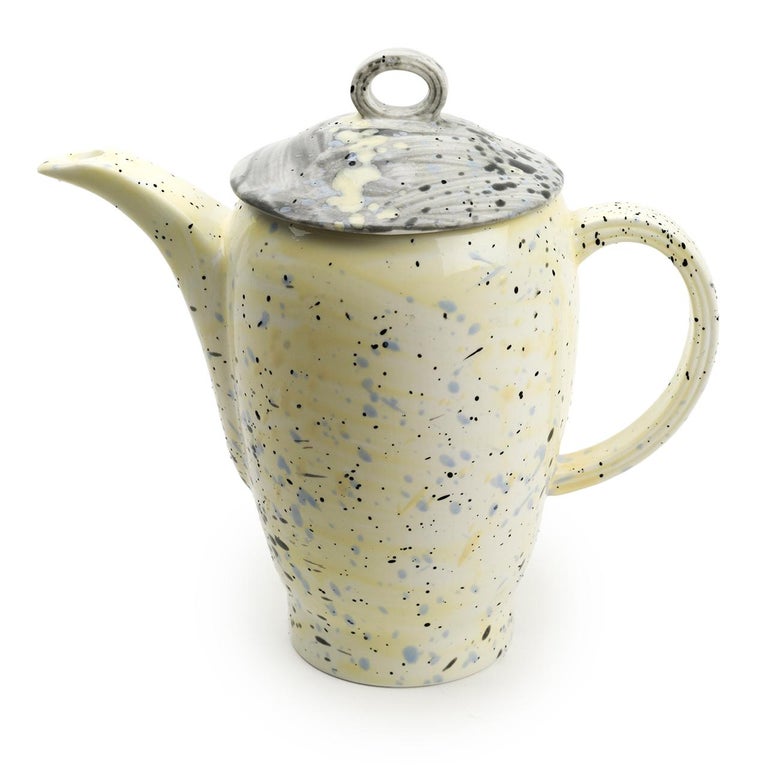 Hand Glazed Fine Bone China Teapot with Expressionist Design For Sale ...