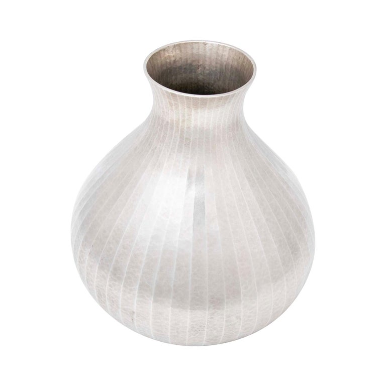 Hand-Hammered Jungin 'Pure Silver' Vase at 1stDibs