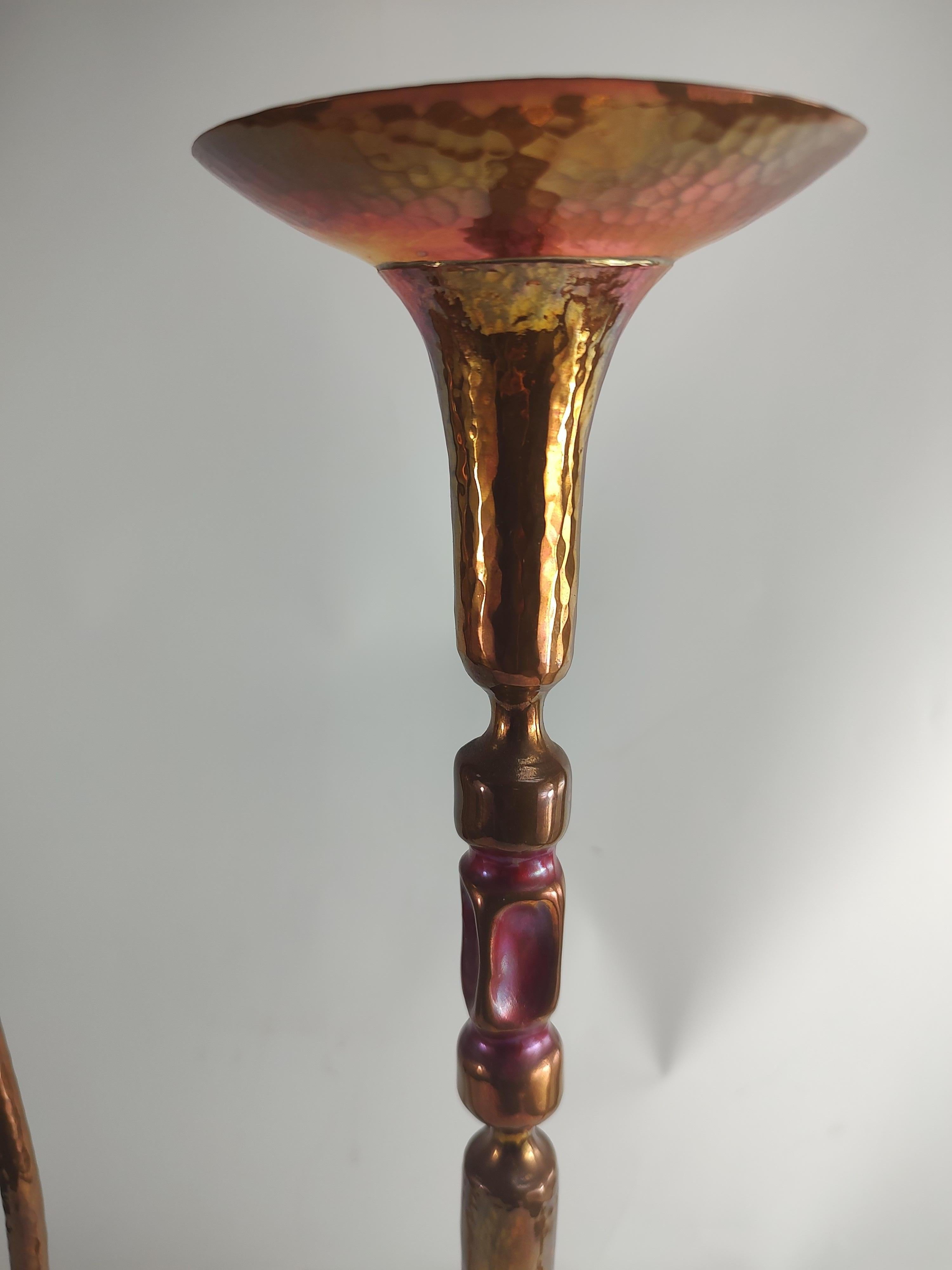 Hand Hammered and Polished Copper Candlesticks by Hessel Studios ...