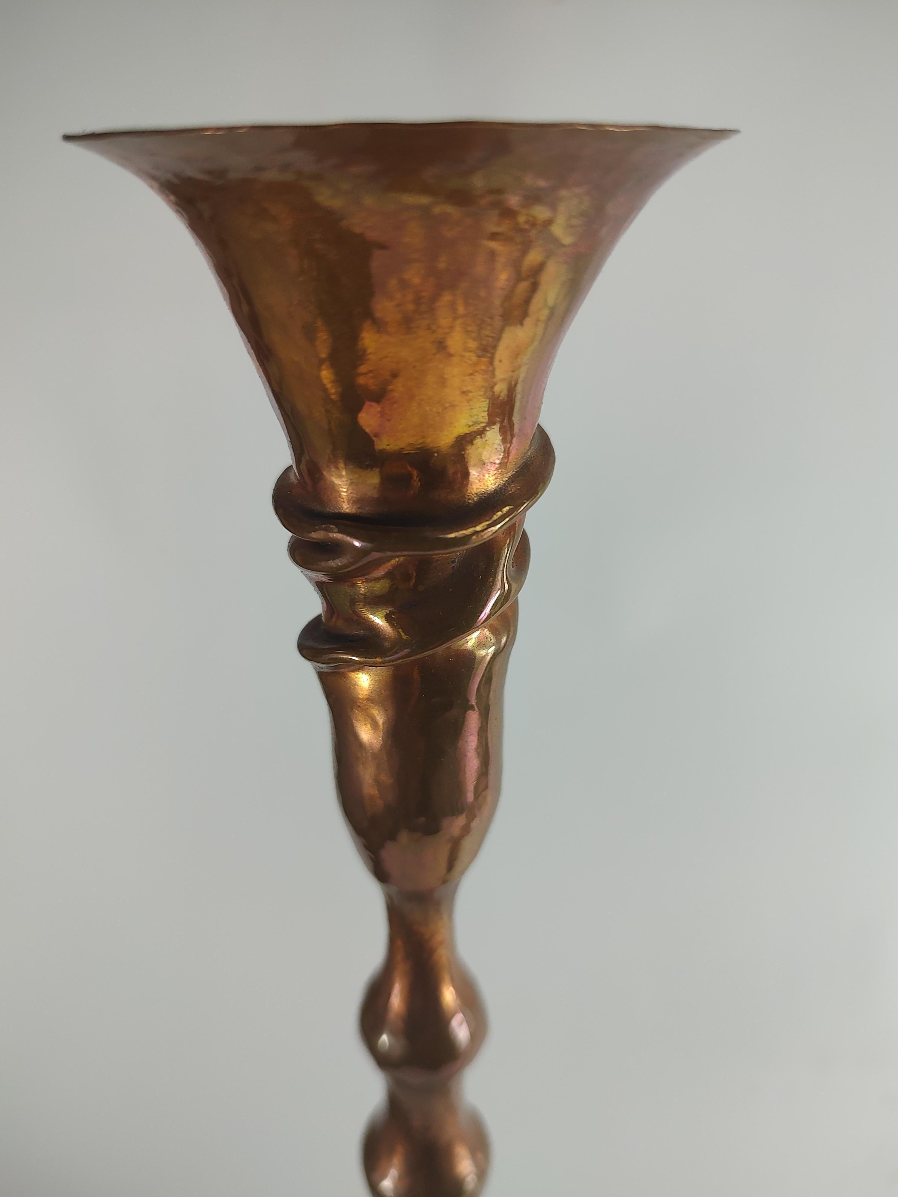 Hand Hammered and Polished Copper Candlesticks by Hessel Studios ...