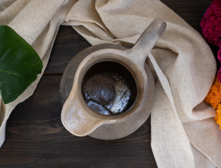 Hand Handle Ceramic Carafe/Vase For Sale at 1stDibs