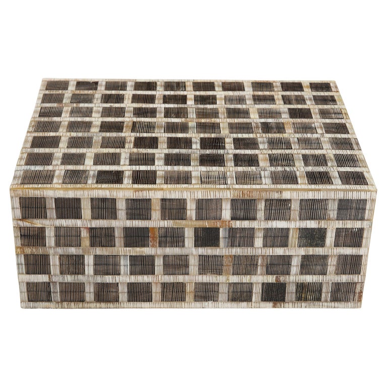 Hand Inscribed Horn, Bone Box For Sale at 1stDibs