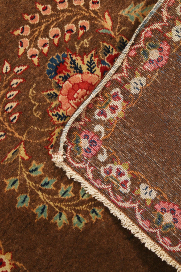 Hand Knotted Antique Wool Persian Rug Floral Medallion Pattern by Rug ...