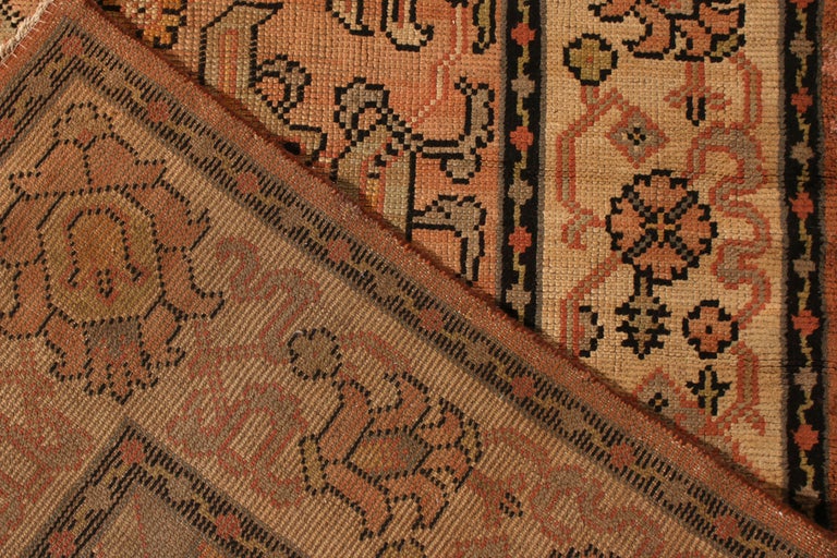 Hand Knotted Antique Oushak Style Rug in Blue Medallion Style by Rug ...