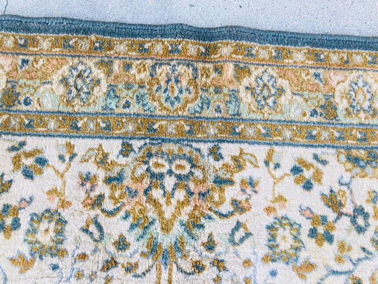 Hand Knotted Green Runner from Turkey For Sale at 1stDibs