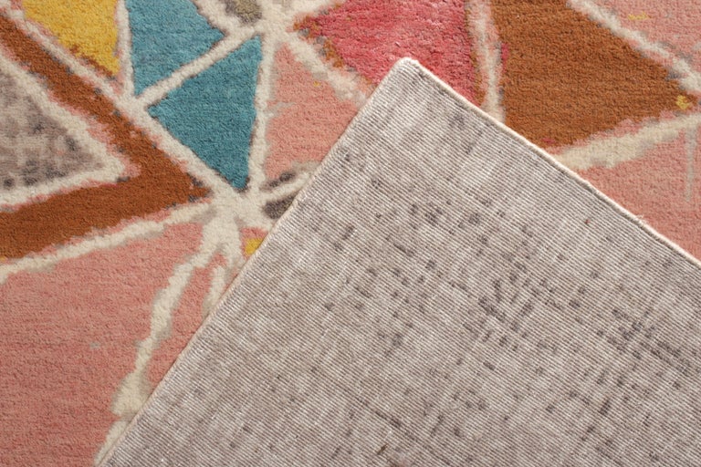 Rug and Kilim's Hand Knotted Mid-Century Modern Style Rug in Gray For ...