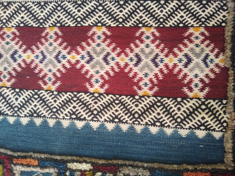 Hand Knotted Moroccan Berber Glaoui Flatweave Rug - Multicolor Natural ...