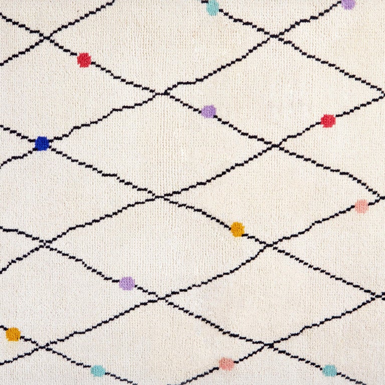 Hand Knotted Moroccan Style Rug by Hatsu For Sale at 1stDibs