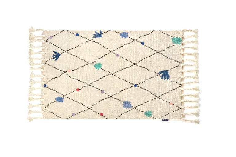 Hand Knotted Moroccan Style Rug by Hatsu For Sale at 1stDibs