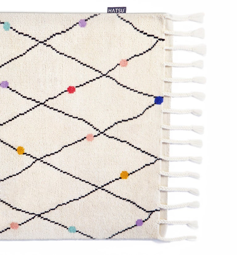 Hand Knotted Moroccan Style Rug by Hatsu For Sale at 1stDibs