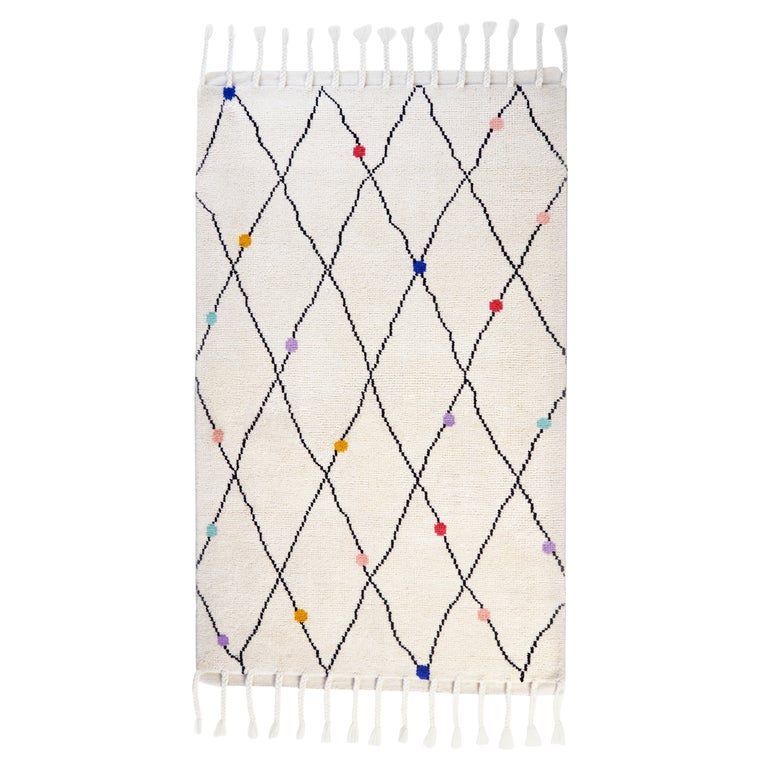Hand Knotted Moroccan Style Rug by Hatsu For Sale at 1stDibs