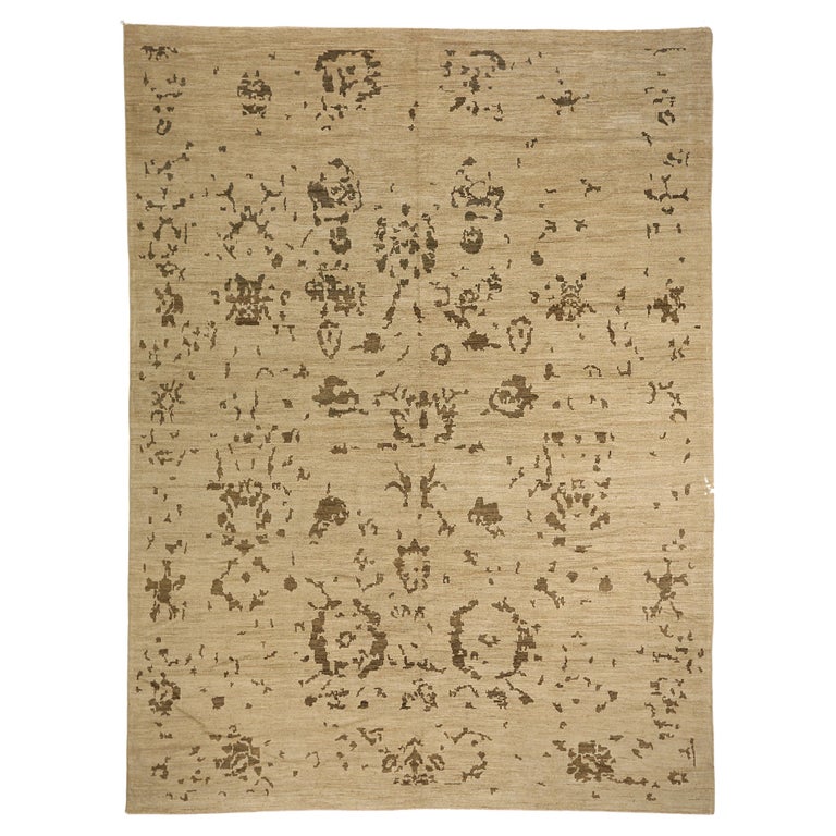 Hand Knotted Turkish Area Rug Sultanabad Design For Sale at 1stDibs