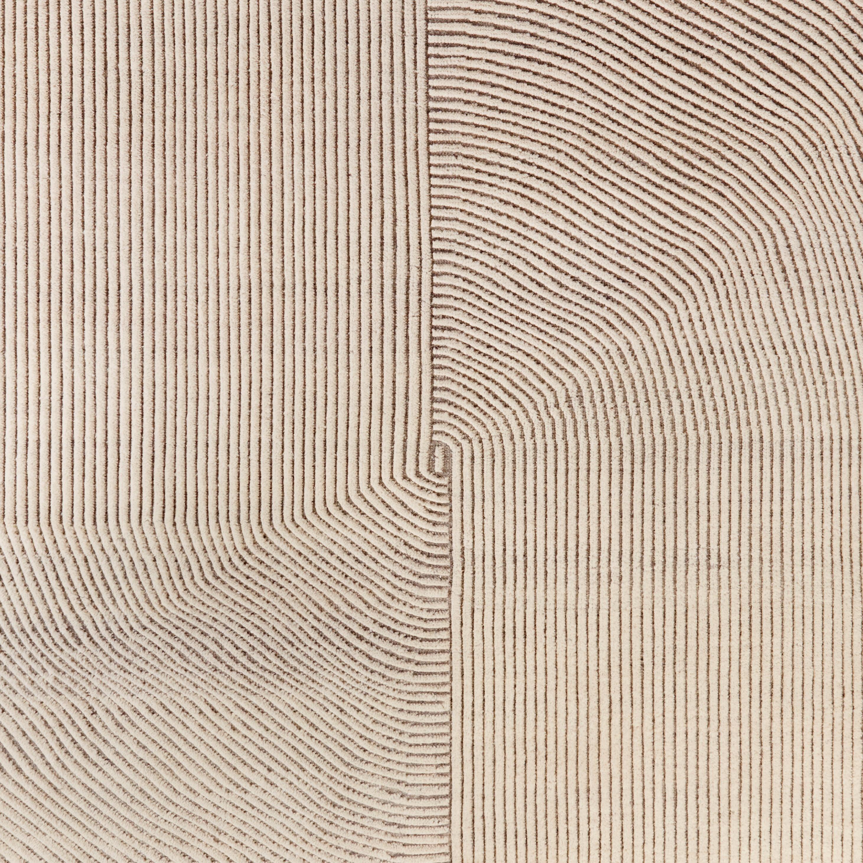 Hand Knotted White Symmetry Rug by Hatsu For Sale at 1stDibs | hatsu rugs