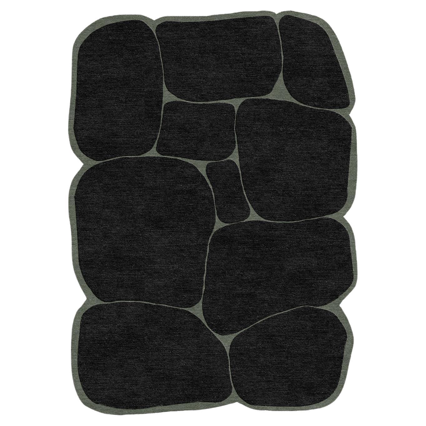 Hand-knotted wool rug "Marine Rock" by Lalana For Sale at 1stDibs