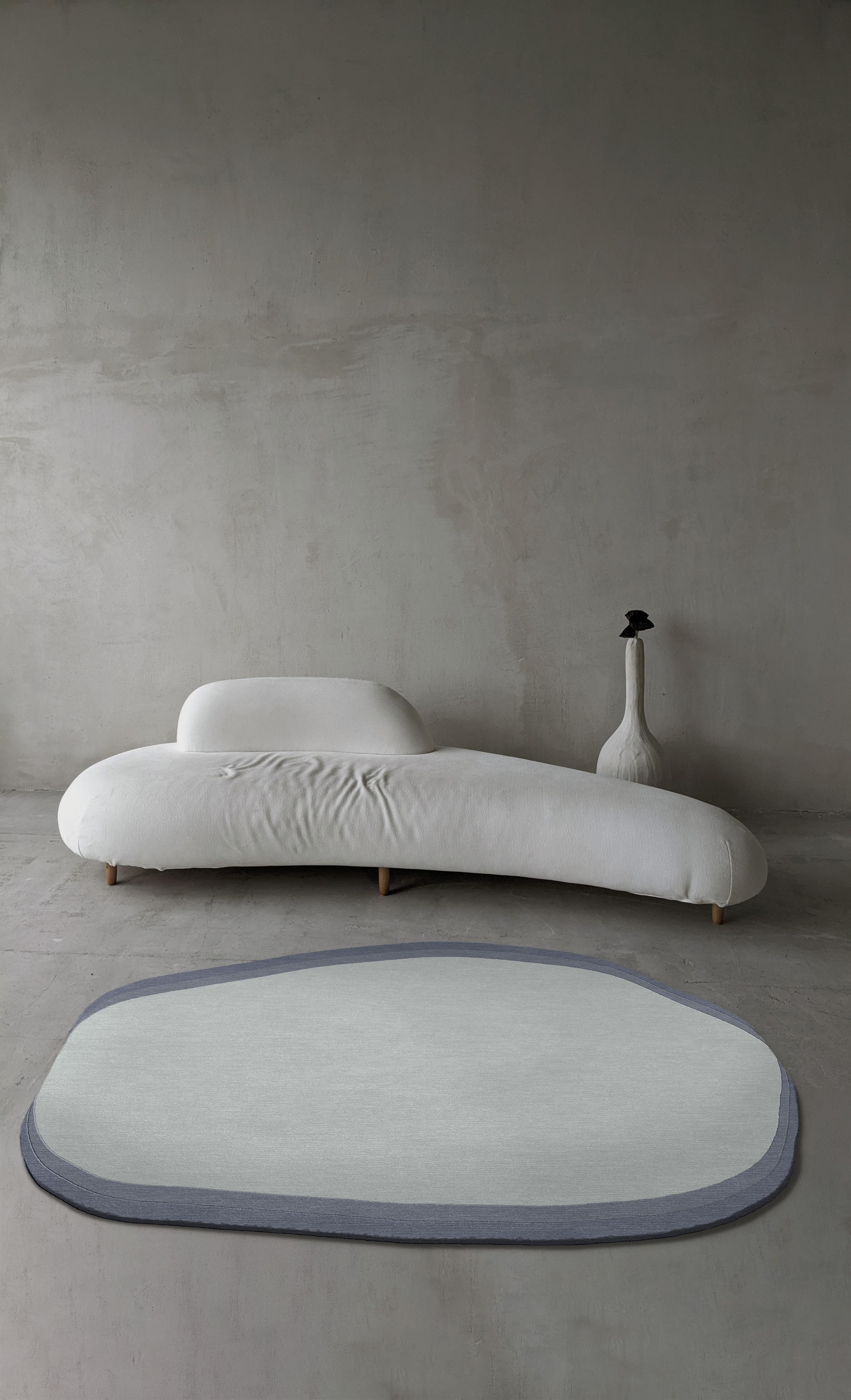 Hand-knotted wool rug "Gray Spectrum" by Lalana For Sale at 1stDibs