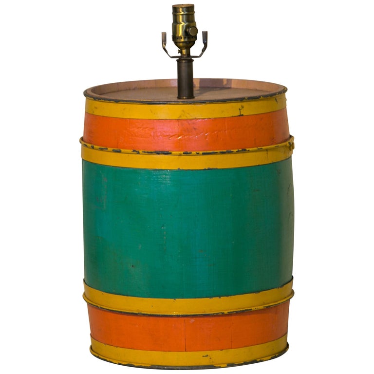 Carnival Barrel Table Lamp at 1stDibs