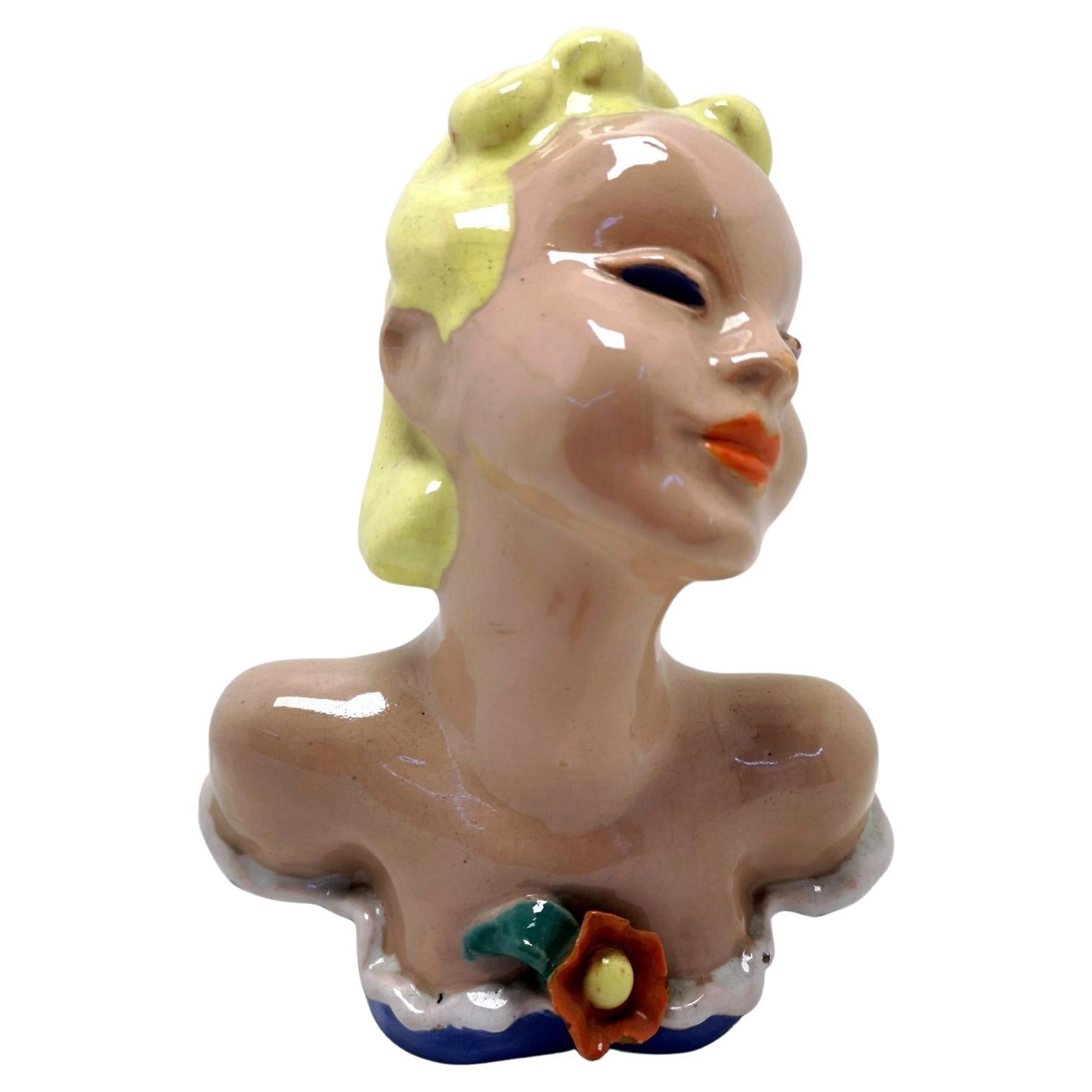 Marvelous Art Deco Lady with Fawn Sculpture, Alabaster, 1930s For Sale ...