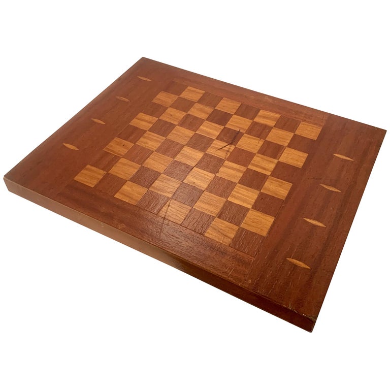 Handmade Folk Art Inlay Game Board For Sale at 1stDibs