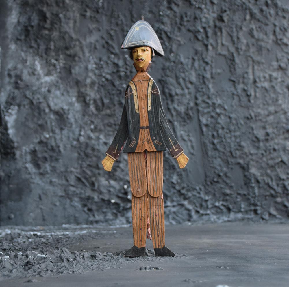 Hand Made German Folk Art Jumping Jack Soldier Toy Figure, circa 1890 ...