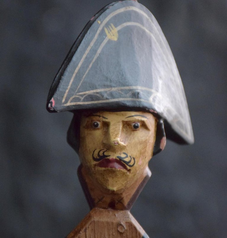 Hand Made German Folk Art Jumping Jack Soldier Toy Figure, circa 1890 ...