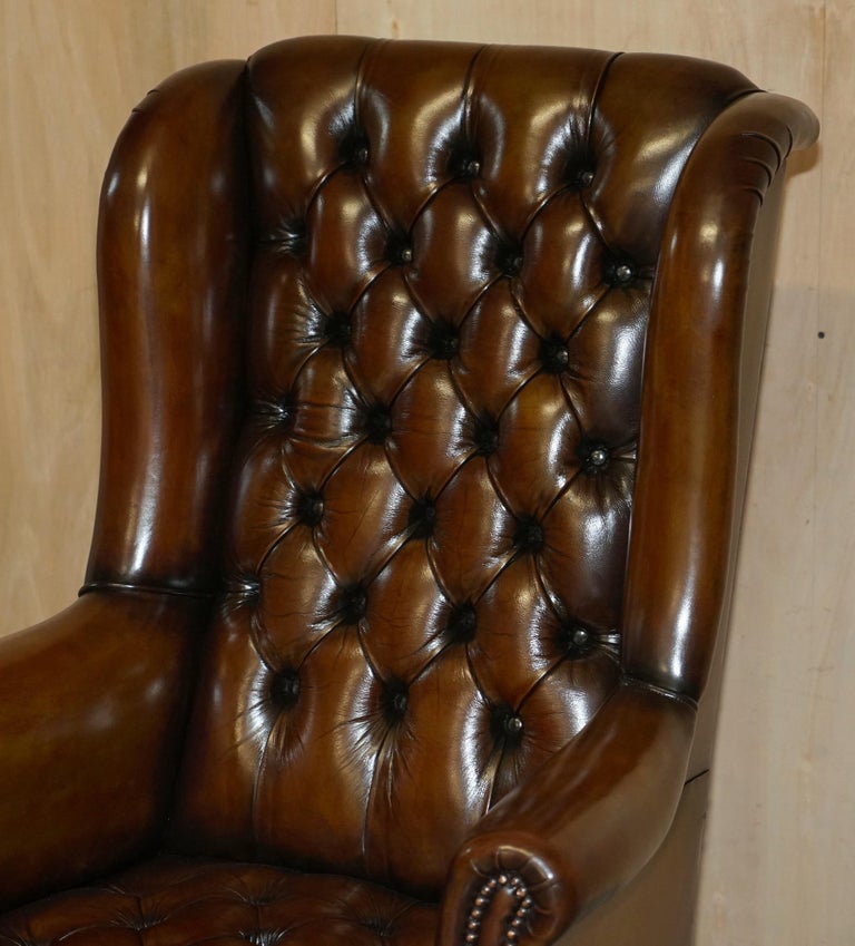 Hand Made in England Harrods London Chesterfield Wingback Swivel Office ...