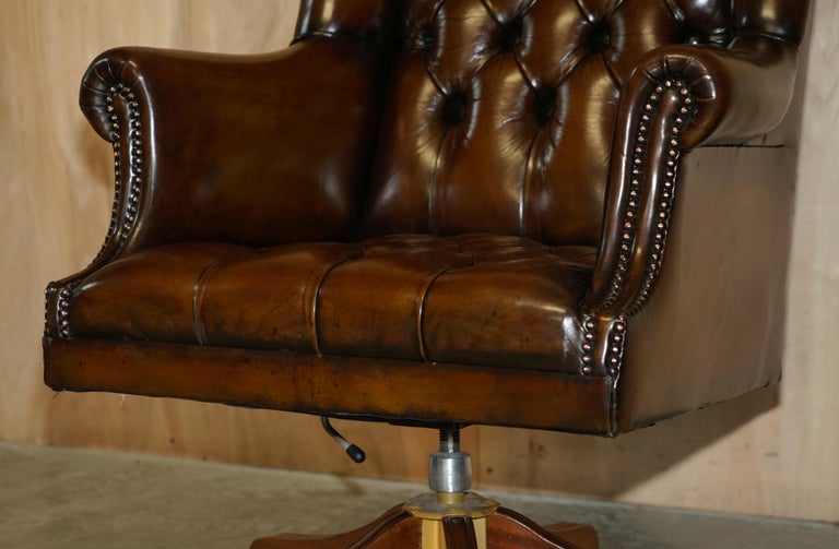 Hand Made in England Harrods London Chesterfield Wingback Swivel Office ...