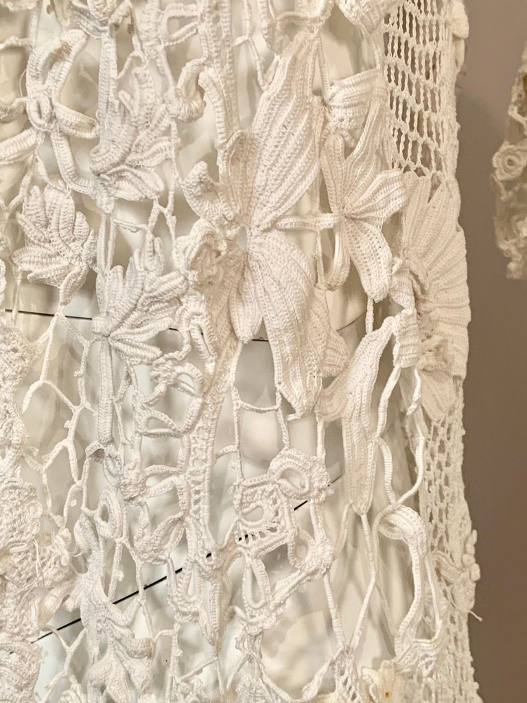 Hand Made Irish Lace Coat with Unusual Large Floral Border circa 1900 ...