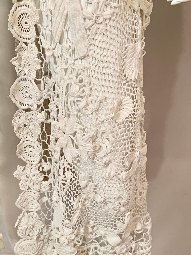 Hand Made Irish Lace Coat with Unusual Large Floral Border circa 1900 ...