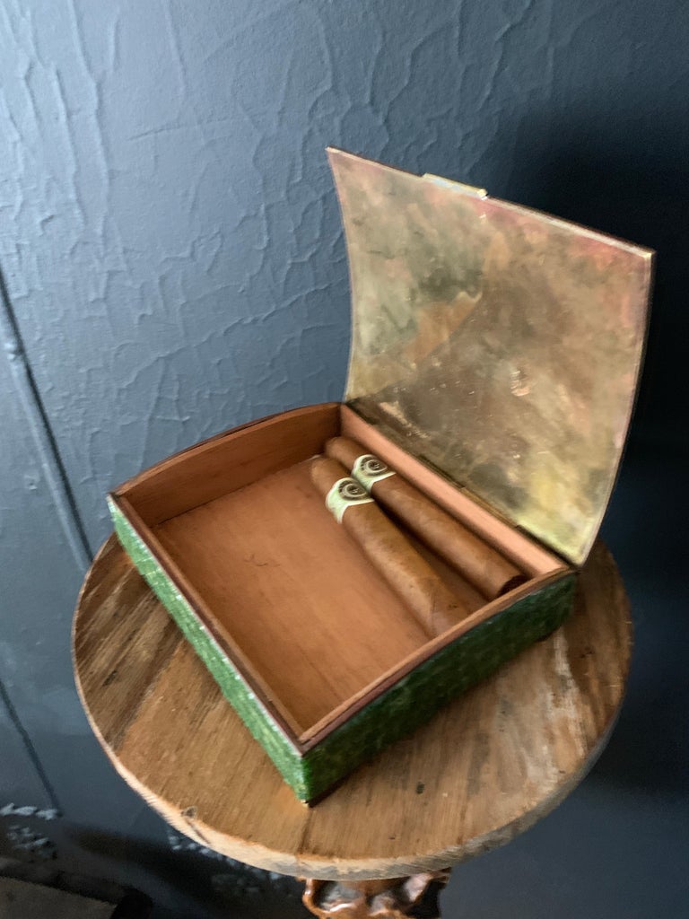 Hand Made Mexican Brass and Stone Trinket Stash Box of Aztec Calendar ...