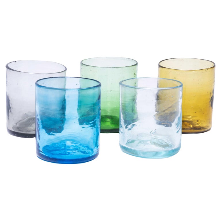 Hand Made Moroccan Glass Tumbler, Set of Six at 1stDibs