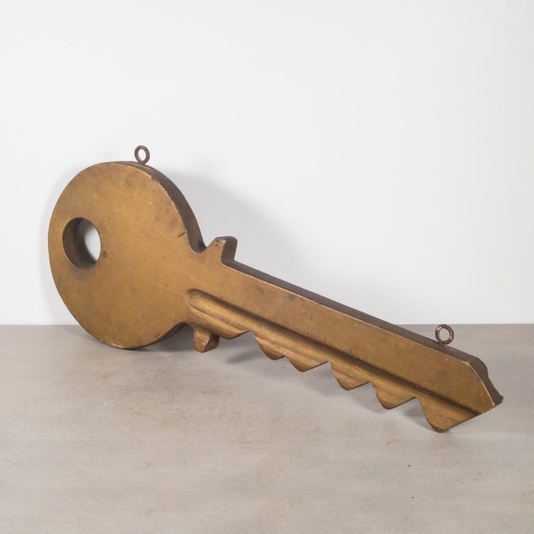 Hand Made Wooden Key Sign, c.1950 at 1stDibs