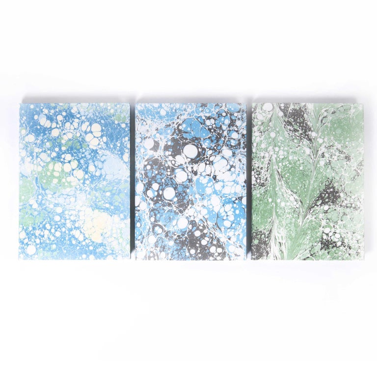 Hand Marbled Italian A4 Note Book For Sale at 1stDibs