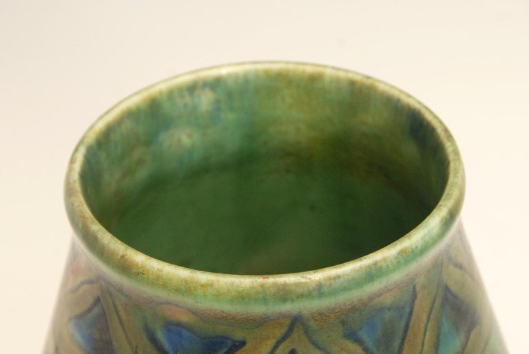 Hand Painted Art Deco Vase by Clews of England, circa 1930 For Sale at ...